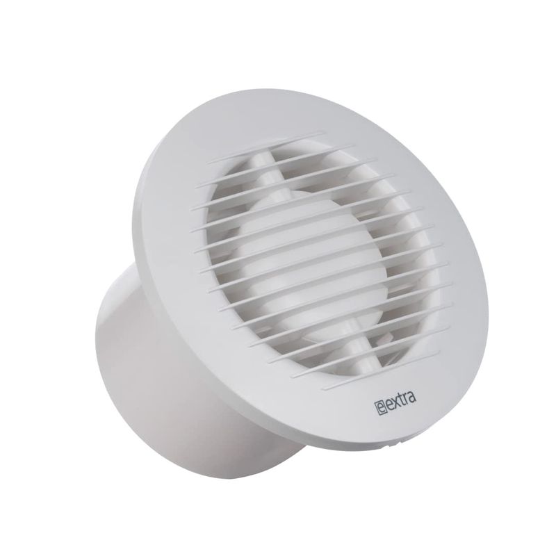 EUROPLAST Ø 100mm Bathroom Extractor Fan with Timer Round Front - 4 ...