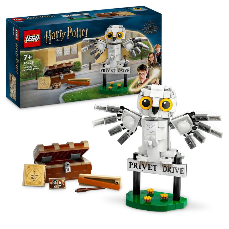 LEGO 76425 Harry Potter Hedwig at 4 Privet Drive, set with toy owl for ...