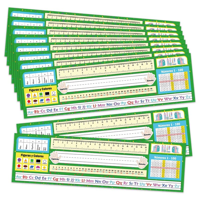 30 Sets Spanish Desk Nameplate Spanish Waterproof Desk Name Tags Label ...