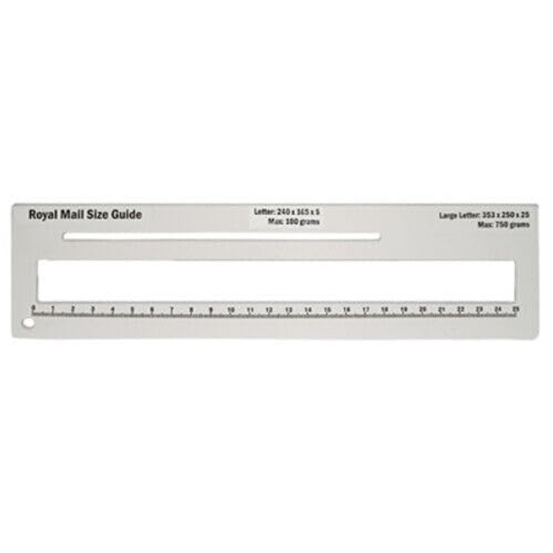 Royal Mail PPI Letter Size Guide Ruler Post Office Postal Price Postage ...