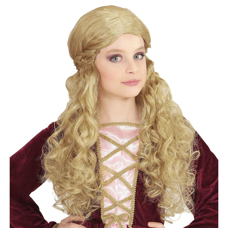 WIDMANN 74597 - Medieval Wig for Girls, Middle Ages, Nobles and ...