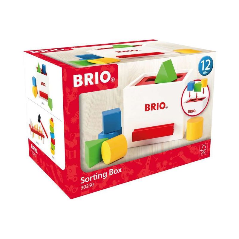 BRIO Shape Matching Box (White) 30250 1 Year Old Wooden Toy Wooden Toy ...