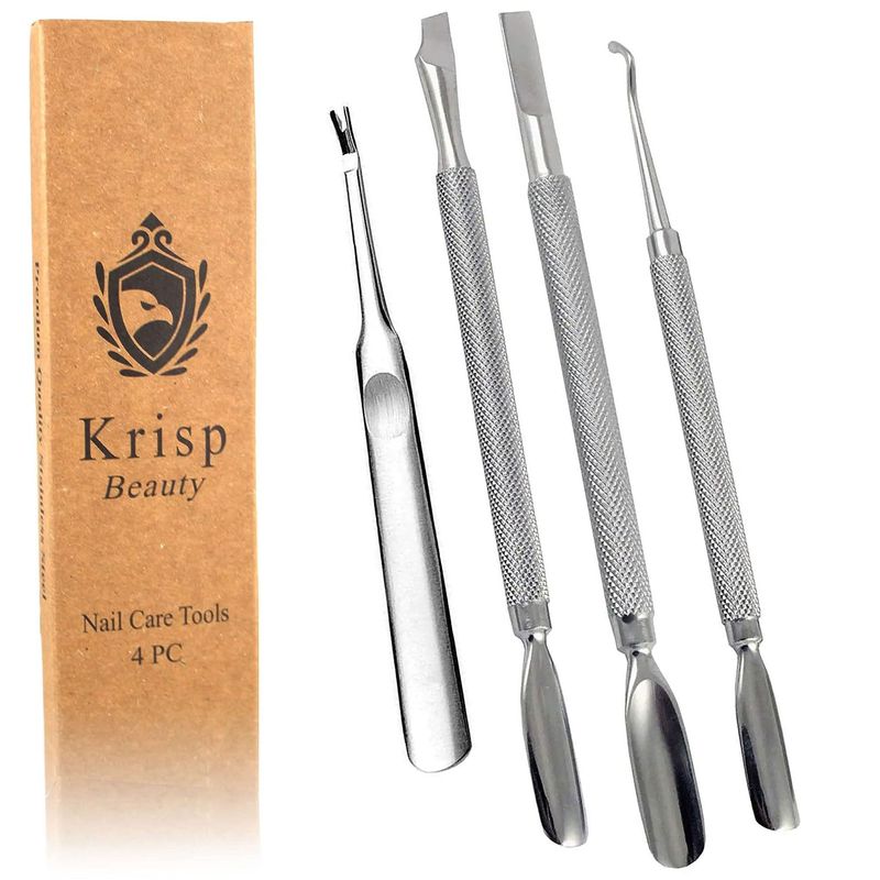 Cuticle Pusher Dual Sided - Sharp Edge Spoon Shaped Double Ended ...