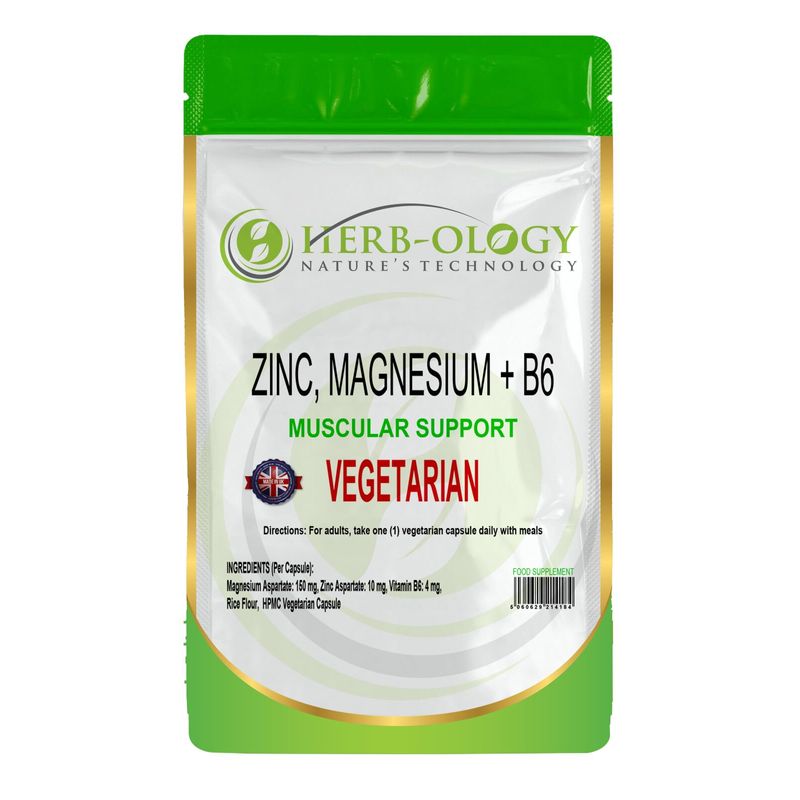 HB Zinc, Magnesium & B6 | 360 High Strength Capsules - 10mg Zinc, 150mg ...