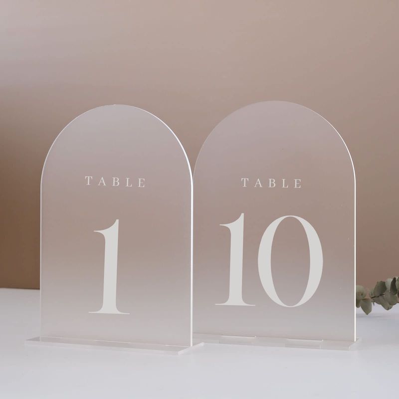 JINMURY Frosted Arch Table Numbers for Wedding Reception, 10 Pack 5x7 ...