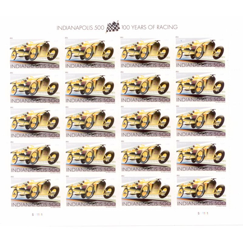 Indianapolis 500 Collectible Stamp Sheet - Online Marketplace - EveryMarket