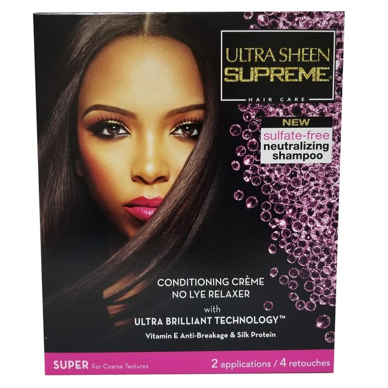 Ultra Sheen Supreme No-Lye Relaxer Conditioning Creme Super - 2 CT ...