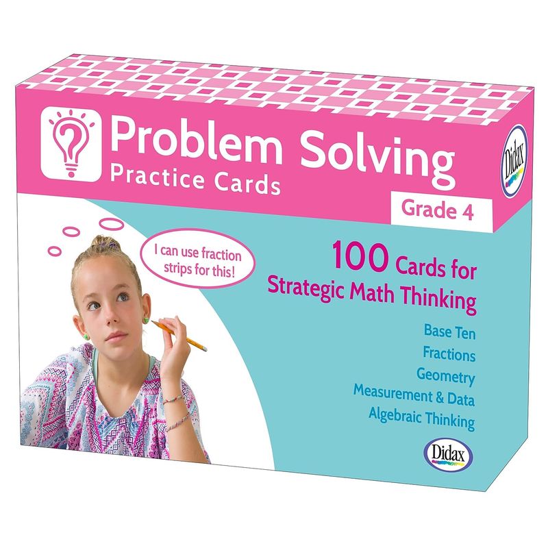 Didax Problem Solving Practice Cards, Grade 4 - Online Marketplace - EveryMarket