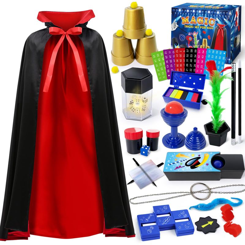 PATIFEED Magic Kit, Magic Set with Magician Costume for Kids Age 6-8 ...