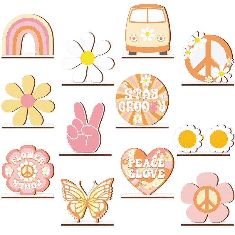 Pinkunn 12 Pcs Groovy Party Decorations Two Groovy Party Favors ...