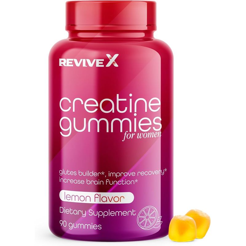 Revive X Glute Gummies, Creatine Gummies 3G, Lemon Drop, 30 Servings ...