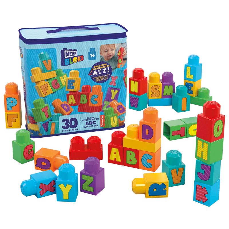 MEGA Bloks HRR60 Mega Blocks 1 Year Old and Up Playing with ABC 30 ...