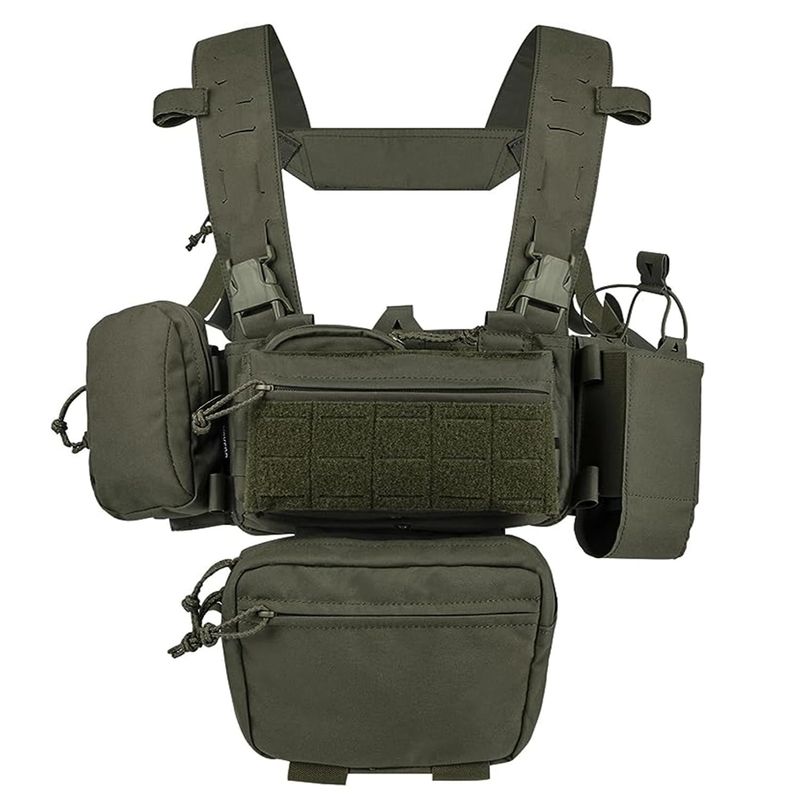 BOMTURN Tactical Chest Rig Waterproof Micro Chest Rigs 1000D Adjustable ...