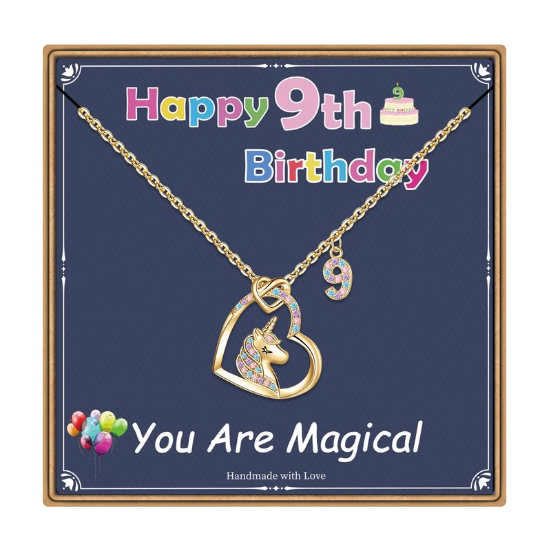 Hidepoo 9 Year Old Girl Gifts for Birthday - 14K Gold Plated Colorful ...