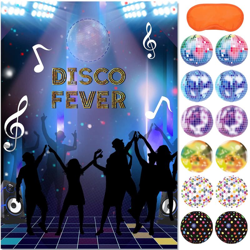 JOARHONAL Pin the Mirror Ball on the Disco Party - Disco Party Games ...