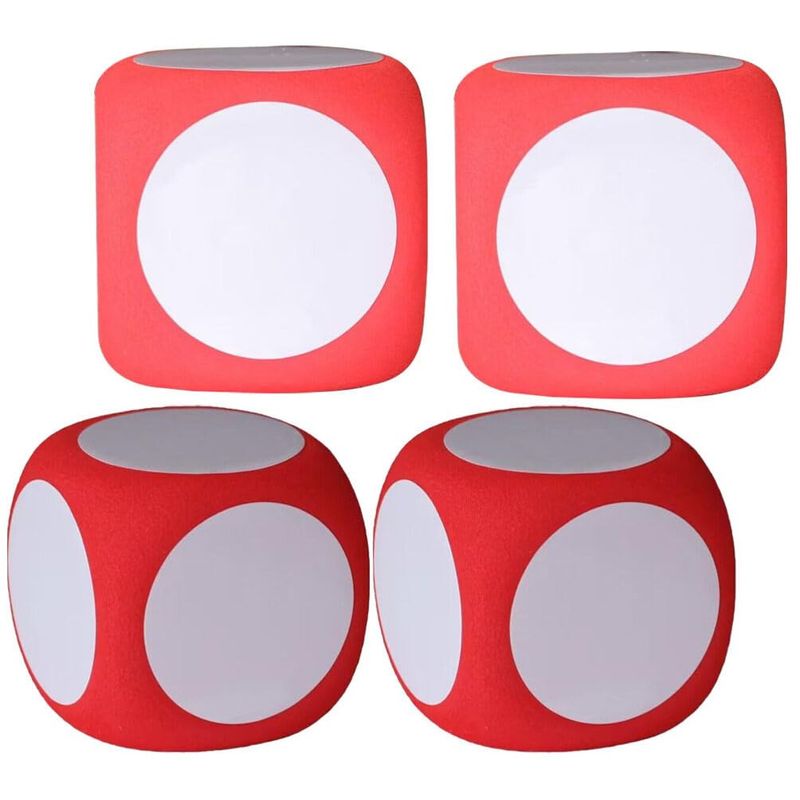 NUOBESTY 4pcs Giant Foam Dice, Dry Erase Dice Dice Jumbo Dice Big Dice ...