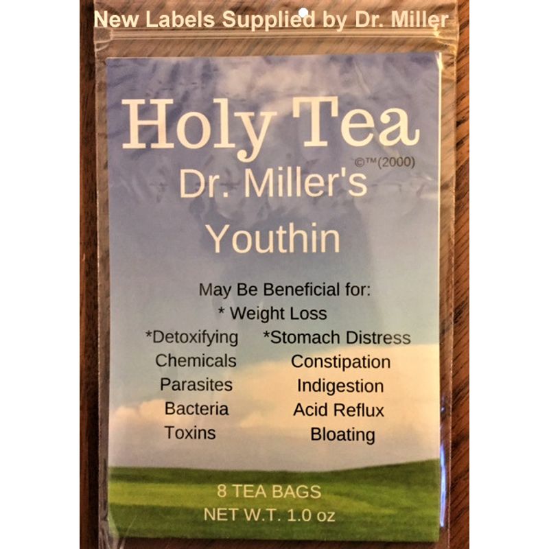 Dr Millers Original YouTHIN™ HOLY TEA - One Month Supply (8 bags) NEW ...
