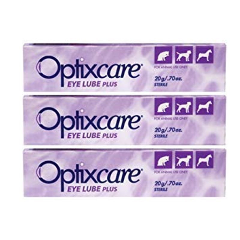 OptixCare Eye Lube Plus + Hyaluron 20g for Dog Cat Horses, Pack of 3 ...