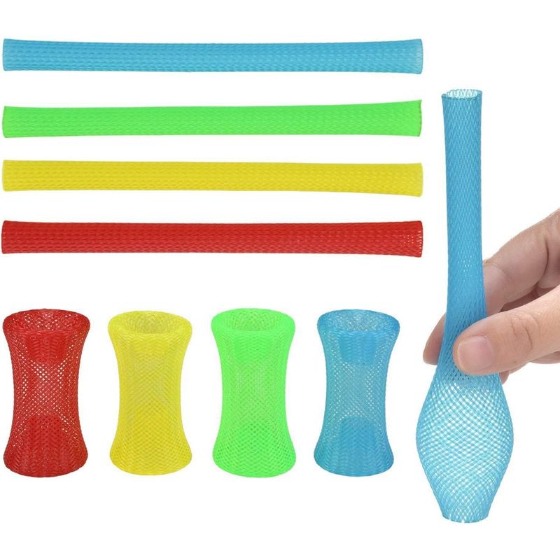 6 X Finger Traps/Mesh Tube Springs Trap Party Bag Fillers Favours Joke ...