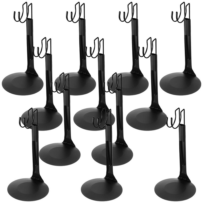 Yaocom 12 Pcs Black Adjustable Doll Stand for 8 to 12 Inch Dolls Action ...