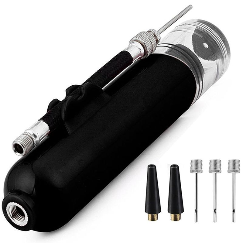 Ball Pump, Dual Action Inflate Air Pump with 3 Needles and 2 Nozzles ...