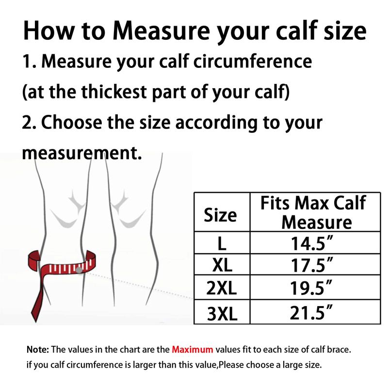 Hobrave Calf Brace Shin 2 Pack Splint Compression Wrap Sleeve for Torn ...
