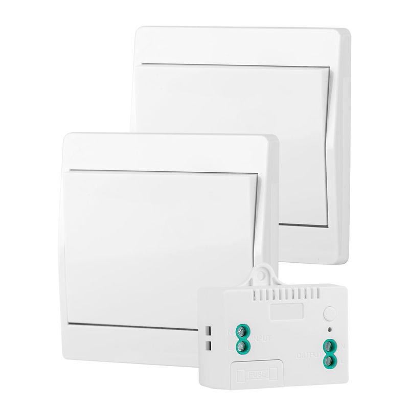 2 Wireless Light Switches Without Battery LAOYE 2 Wireless Switch with ...