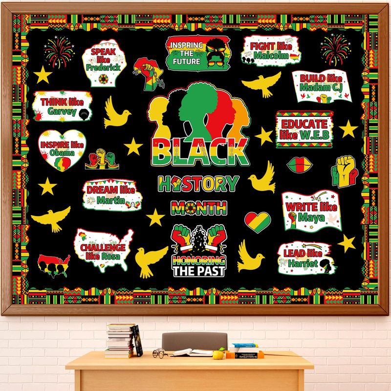 Black History Month Bulletin Board Decoration Set Black History Month ...
