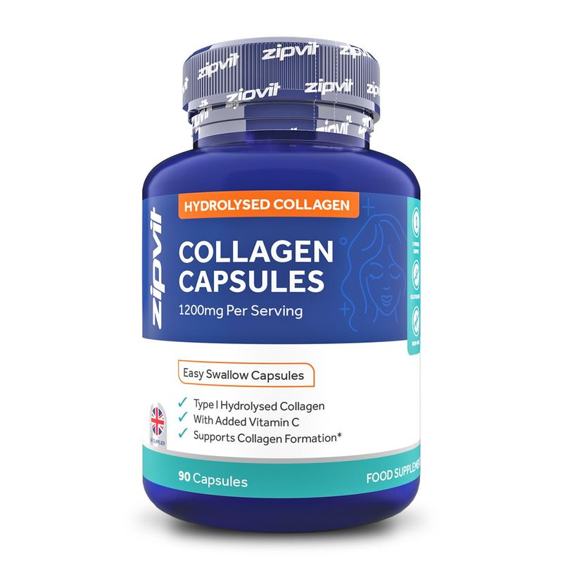 Zipvit Hydrolysed Collagen Capsules 1200mg with Vitamin C. High ...