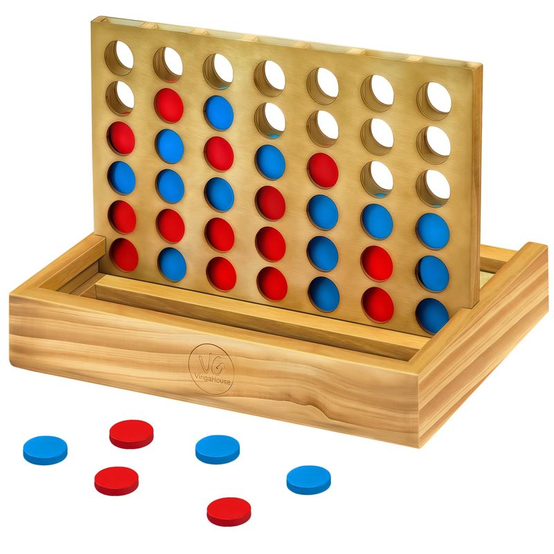 VingaHouse Wooden Line Up 4 Educational Board Game Toys 4 In a Line ...