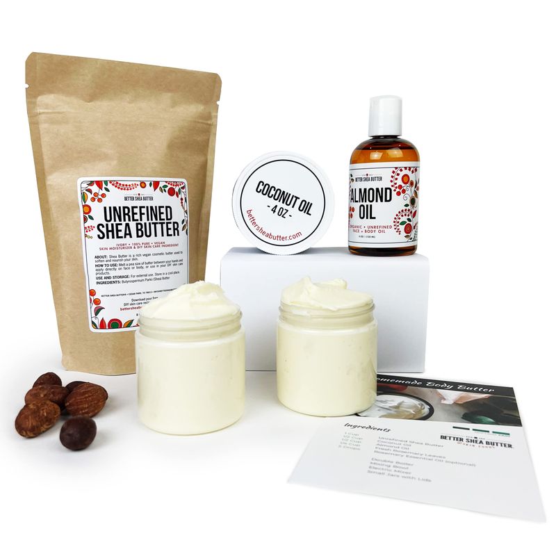 Better Shea Butter Body Butter Making Kit - DIY Kits for Adults (Raw ...