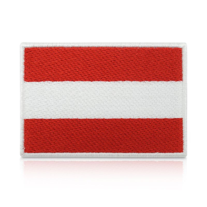 Finally Home Austria Flag Patch with Velcro Back, 7.4 x 5 cm, Austrian ...