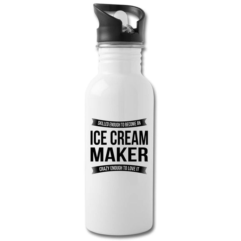 Shirt Luv Funny Ice Cream Maker Water Bottle For Men Women New Job ...