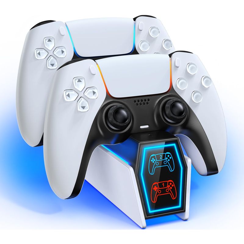 PS5 Charging Station, 2024 New Upgraded 2H Fast Charge PS5 Charger Dock ...