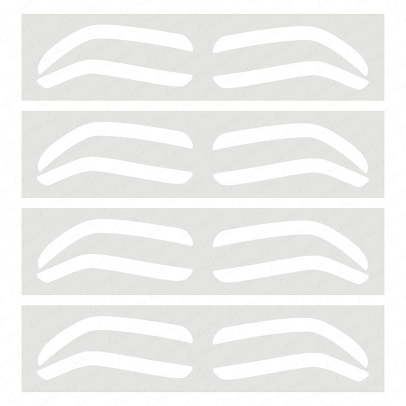 Permanent Makeup Eyebrow Auxiliary Stickers,Airbrush Brow Stickers ...