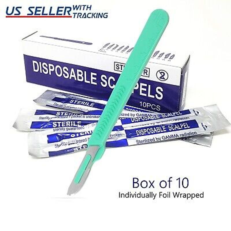 Disposable Scalpel Blades #20 Carbon Steel Sterile Surgical w ...