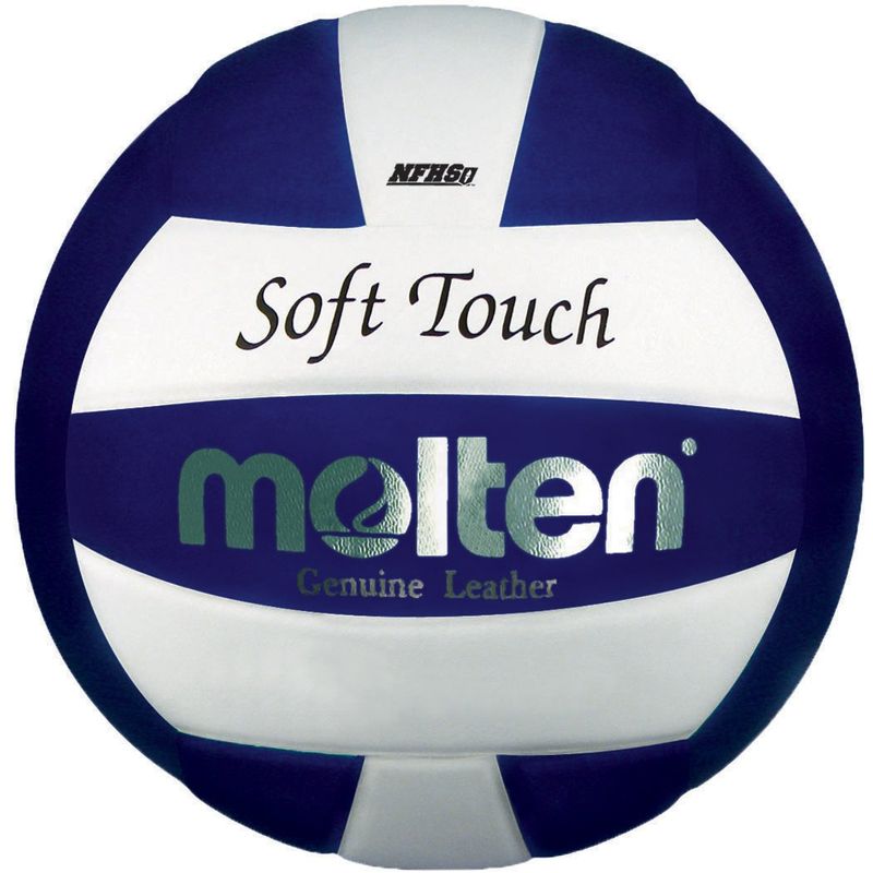 Molten Soft Touch Volleyball, NFHS Approved, Genuine Leather Cover, Uni ...