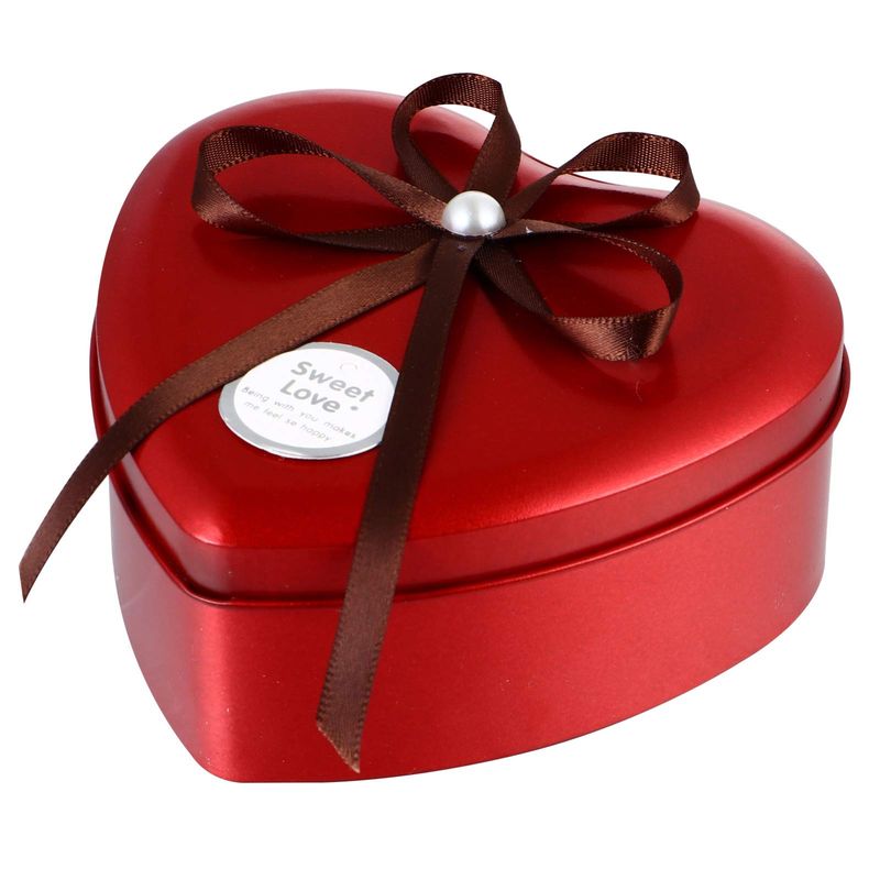 BESPORTBLE Heart Shaped Candy Tins, Heart Shaped Tins with Lids Heart ...