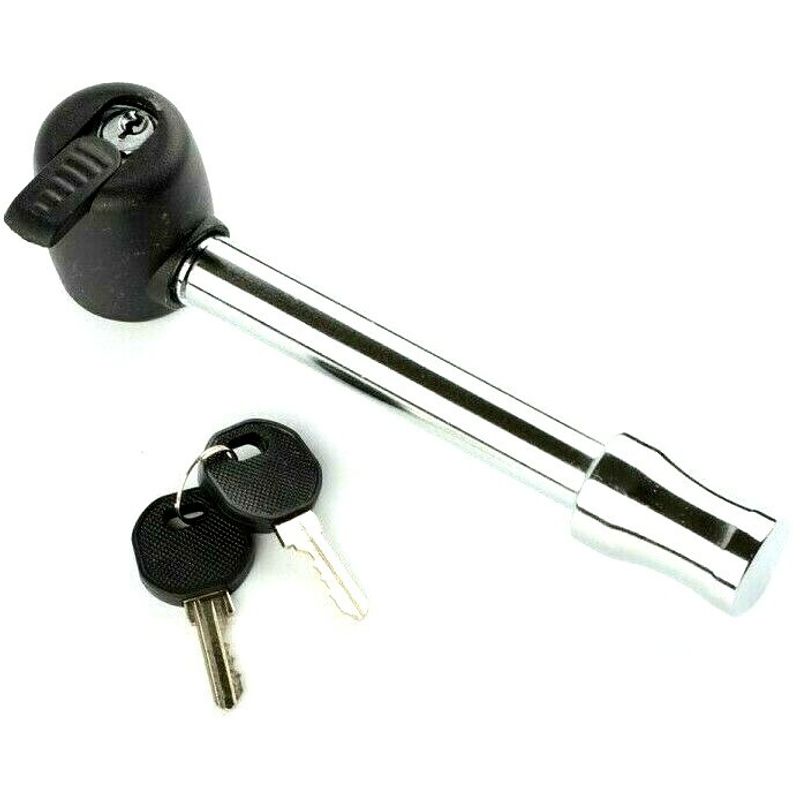 Hitch Pin Lock Swivel Head with 2 Keys and Cover Truck Trailer Receiver ...