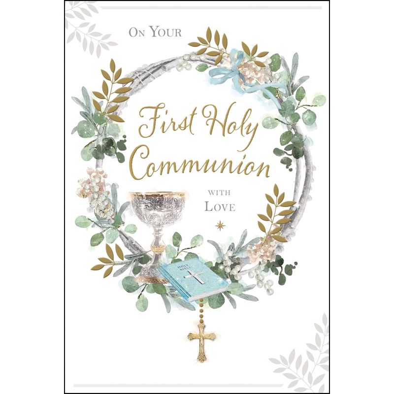 Jonny Javelin First Holy Communion Congratulations Card for Men or Boys ...