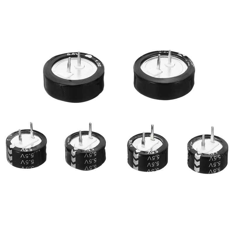 PATIKIL 6 Pcs 5.5V Super Capacitors, 0.1F/0.22F/0.33F/0.47F/1F/1.5F C ...