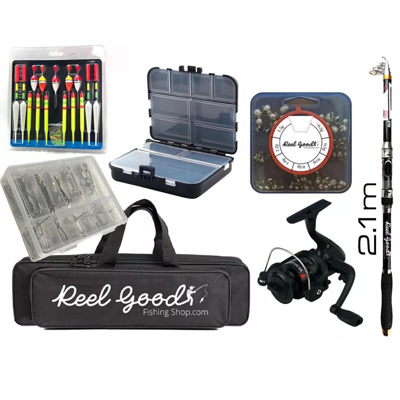 Generic Fishing Set with Telescopic Rod & Reel with Accessories Starter ...