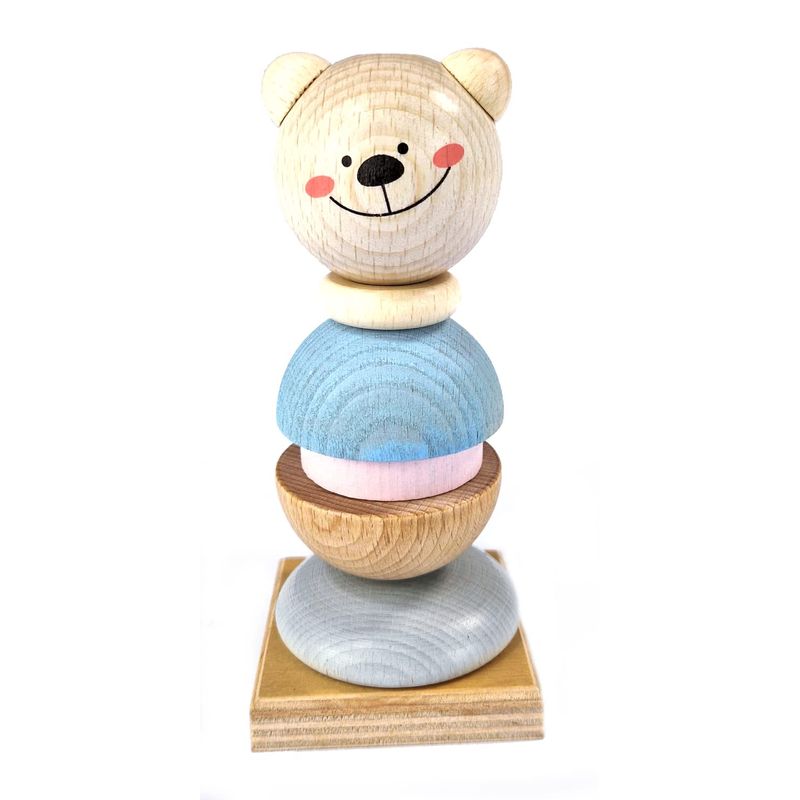 Hess Wooden Toy 14978 - Stacking Game Bear Made of Wood, Handmade, for ...