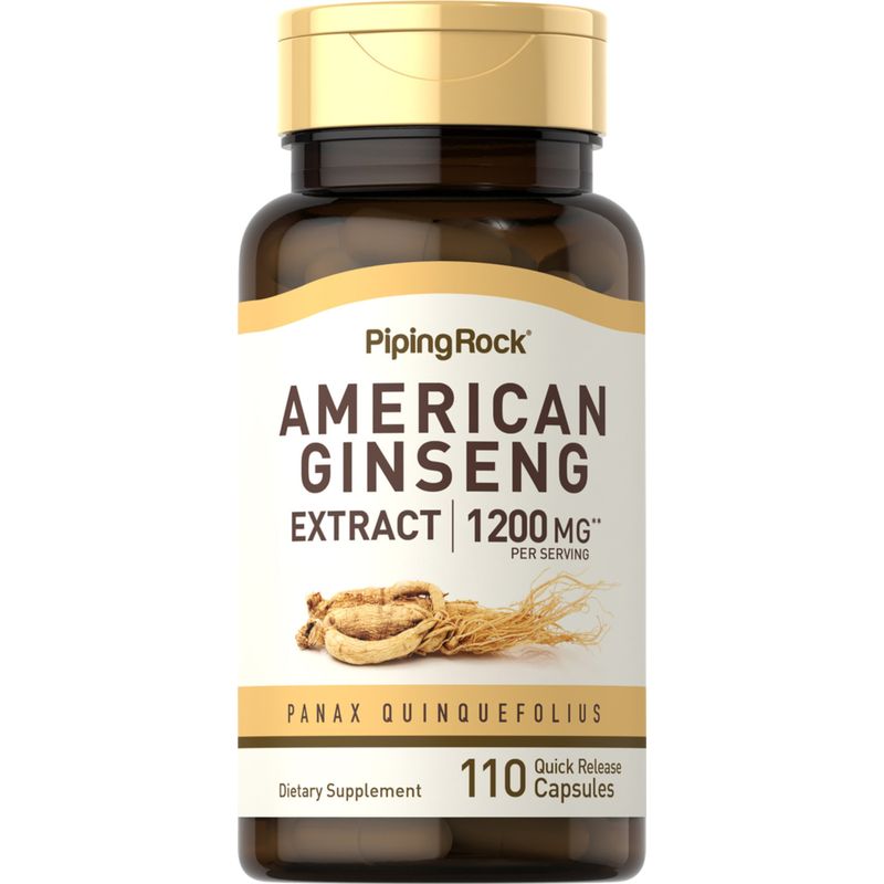 American Ginseng | 1200 mg | 110 Capsules | Non-GMO | By Piping Rock - Online Marketplace ...