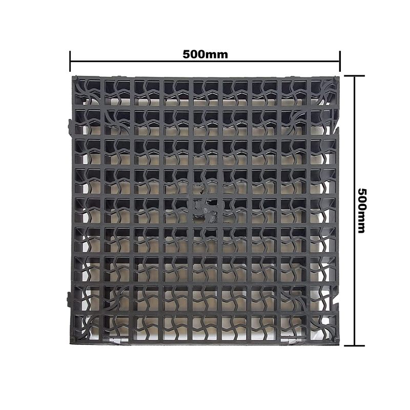 Grass Grid Black Heavy Duty Plastic Paving Driveway Grid Turf Grass ...