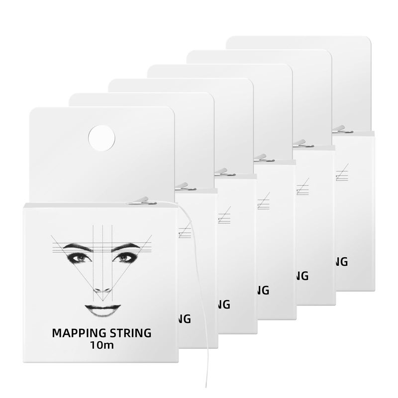 ATOMUS Eyebrow Mapping String 6pcs Pre-inked 10m(32ft) Microblading String for Brow Marking ...