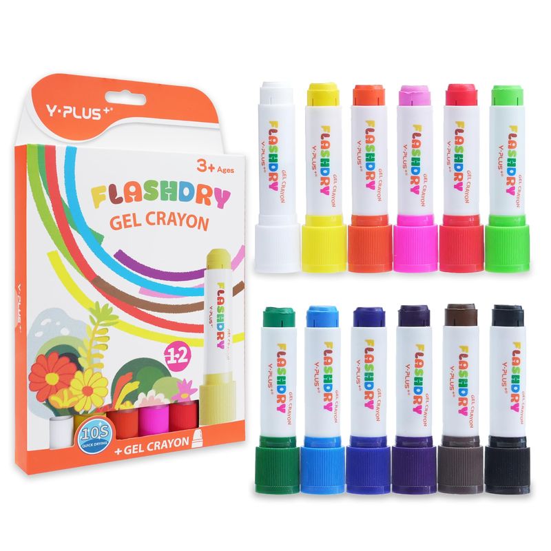 Flashdry Paint Sticks for Kids, 12 Colors Tempera Paint Set for Toddler ...