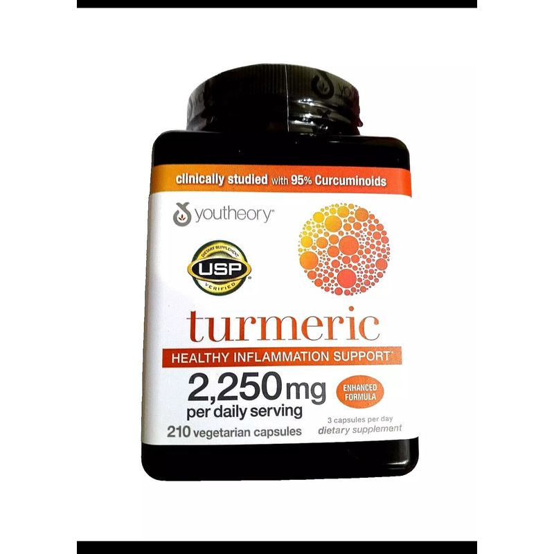 Youtheory Turmeric 2500mg Enhanced Formula 210 Capsules - Online ...