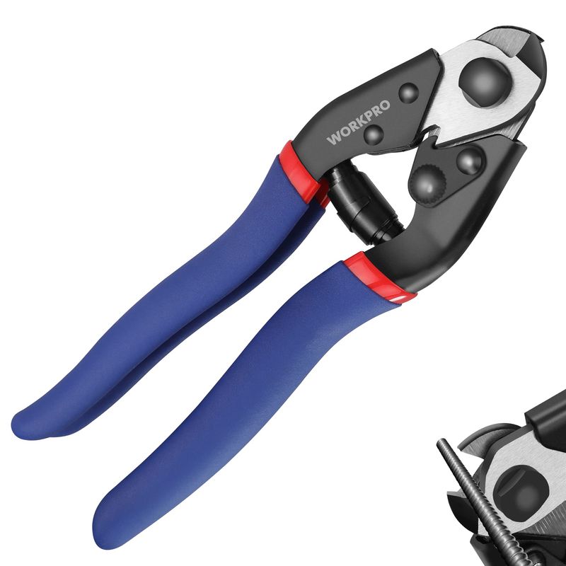 WORKPRO Wire Rope Cutter 190 mm, Wire Rope Scissors, Cr-V Steel Wire ...