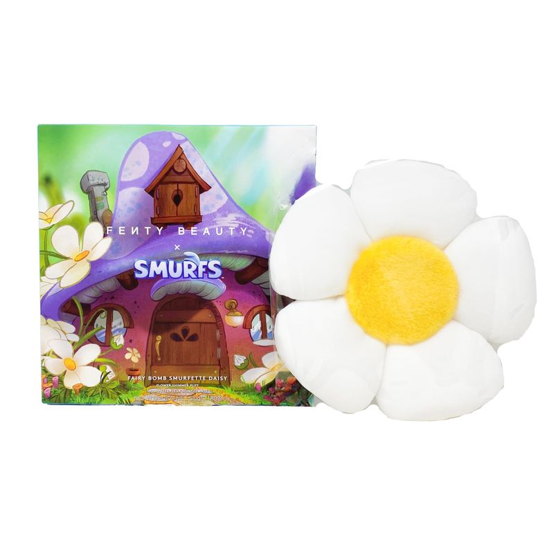Fenty Beauty x Smurfs Fairy Bomb Smurfette Daisy flower Shimmer Puff ...